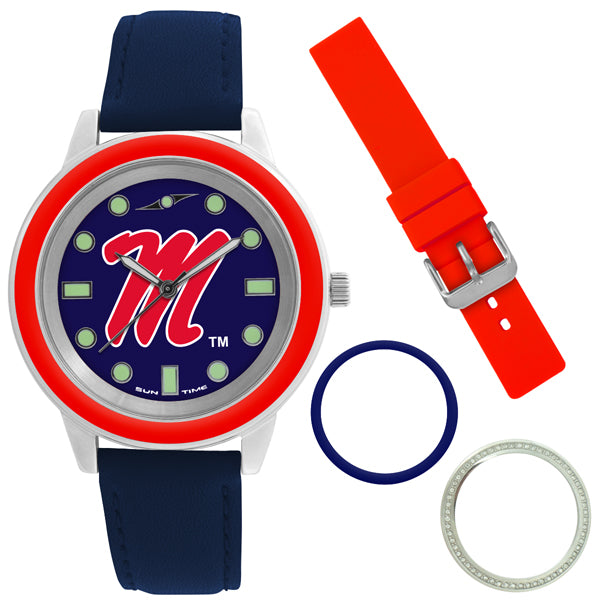 Mississippi Rebels - Ole Miss Colors Watch Gift Set – SuntimeDirect